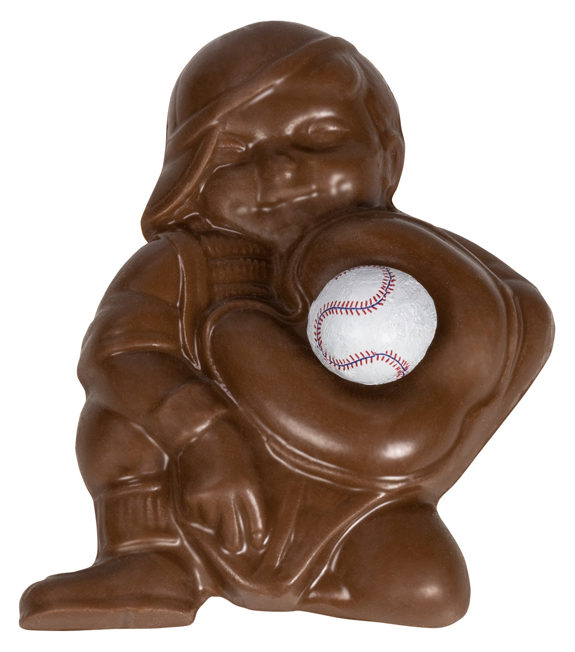 Premium Chocolate Baseball Catcher With a Team Logo