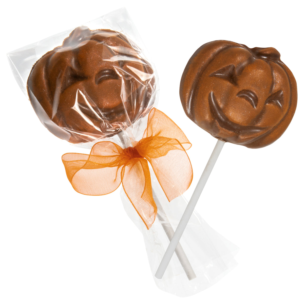 Pumpkin Halloween Lollipop -- Morkes Chocolates