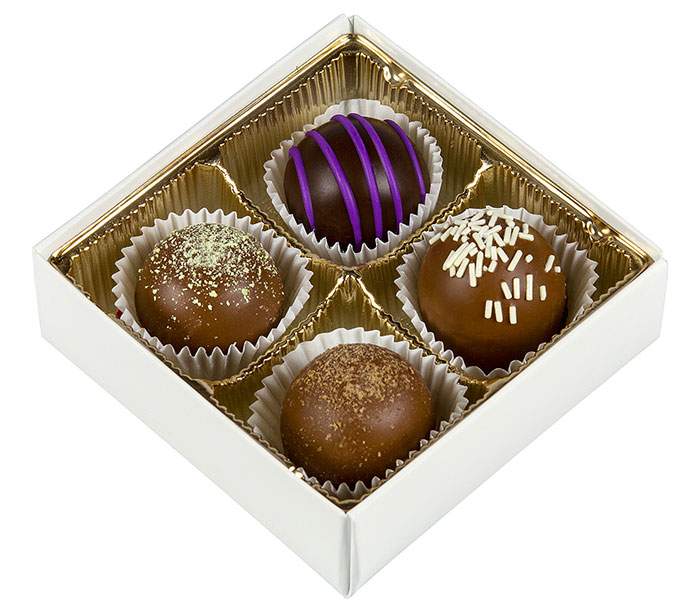 4-pc Truffle Assortment -- Morkes Chocolates